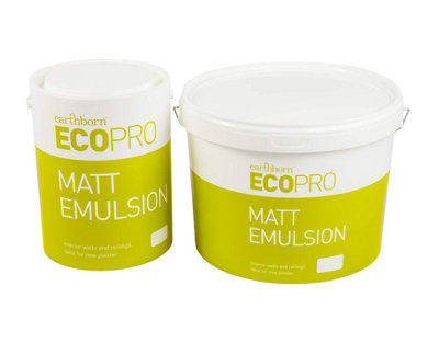 ECOPRO by Earthborn, eco friendly matt emulsion paint, White, 5L