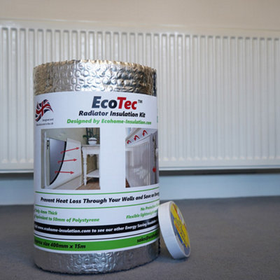 EcoTec Radiator Insulation Kit 400mm x 15m - (Insulates Approx. 6 ...