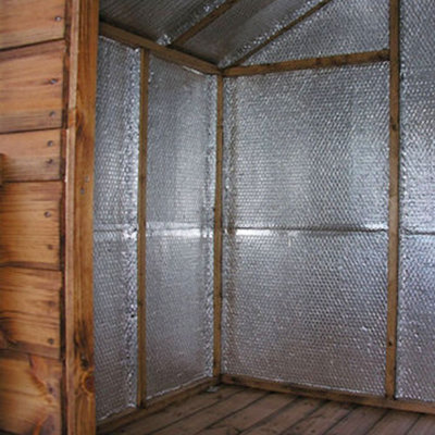 EcoTec Shed Insulation Kit 1.2 x 25m (30m2) Foil Insulation Roll and ...