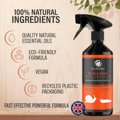 EcoValley Natural Slug & Snail Repellent Killer 500ML