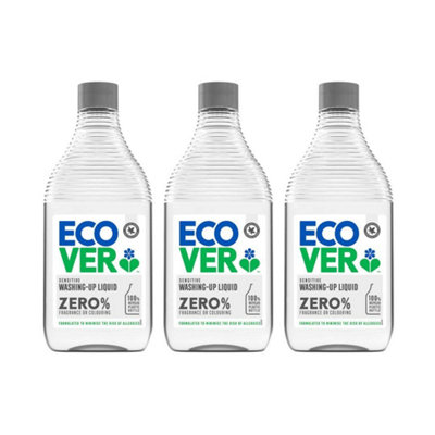 Ecover Zero Sensitive Washing Up Liquid 450ml - Pack of 3
