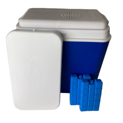 Edco 12V 22L Electric Coolbox with Passive Lid and Ice Packs