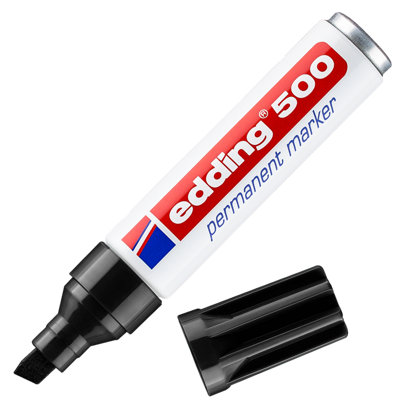 edding 500 permanent marker - black - 1 pen - chisel nib 2-7 mm ...