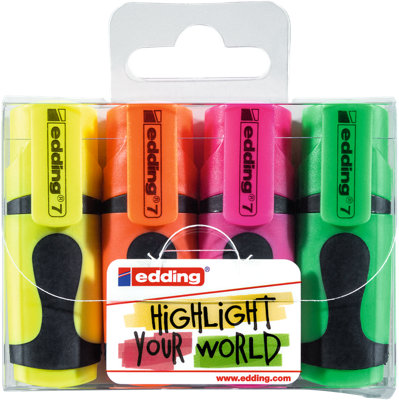 edding 7 mini highlighter set of 4 assorted