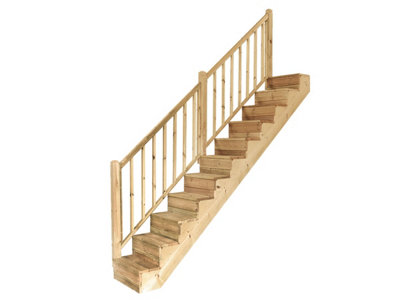 eDecks 11 Step Decking Stair Handrail Kit (Single Side) - Colonial ...