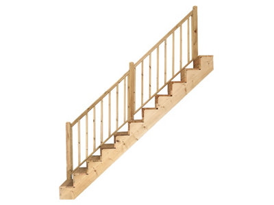 eDecks 11 Step Decking Stair Handrail Kit (Single Side) - Colonial ...