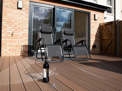 eDecks Bowness Brown Alchemy Habitat Composite Joists Decking Kit (1.8m ...