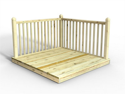 eDecks Chunky Easy Deck Decking Kit Pressure Treated Timber (1.8m x 1 ...