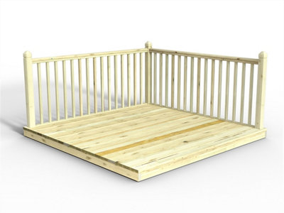 eDecks Chunky Easy Deck Decking Kit Pressure Treated Timber (2.4m x 2 ...