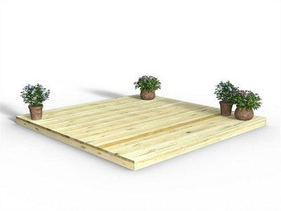 EDECKS CHUNKY EASY DECK DECKING KIT PRESSURE TREATED TIMBER (3M X 3M ...