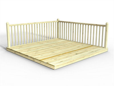 eDecks Chunky Easy Deck Decking Kit Pressure Treated Timber (3m x 3m ...