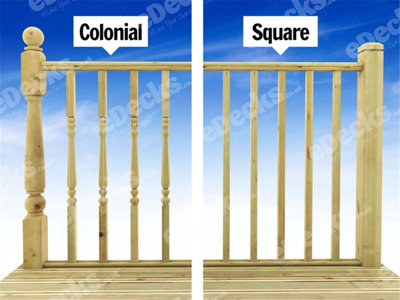 eDecks Chunky Easy Deck Decking Kit Pressure Treated Timber (3m x 3m ...