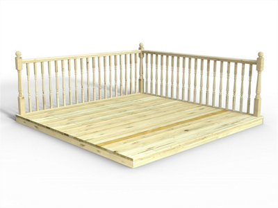 eDecks Chunky Easy Deck Decking Kit Pressure Treated Timber (3m x 3m ...