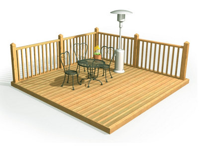 eDecks Discount Decking Kit Pressure Treated Timber (2.4m x 2.4m ...