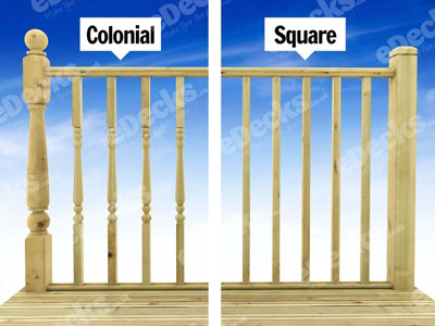 eDecks Easy Deck Patio Decking Kit Pressure Treated Timber (2.4m x 6m ...