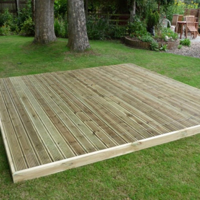 eDecks Easy Deck Patio Decking Kit Pressure Treated Timber (45m2) - No ...
