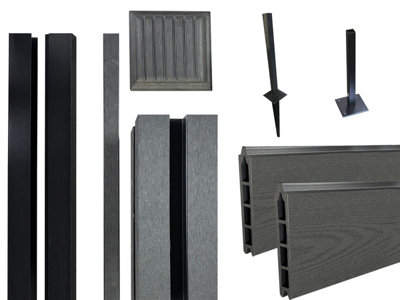 eDecks Evolution Fence Panel Starter Kit 6ft Bolt Down Untreated Wood ...
