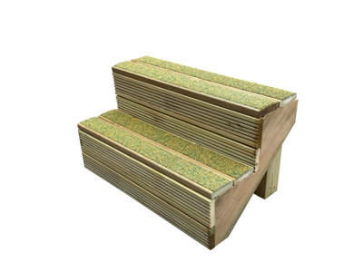 eDecks Green & Buff WalkSure Outdoor Garden Decking Wooden Anti Slip ...