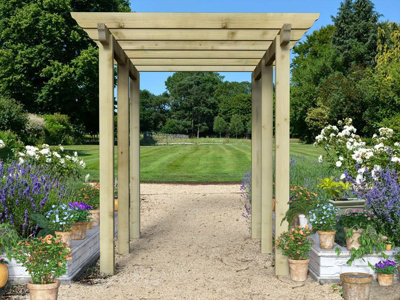eDecks Heavy Duty Royal Walkway Pergola Extra Wide With Super Rafters ...