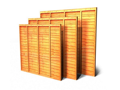 eDecks Overlap Fence Panels (6ft x 5ft) 83kg - Pack of 5