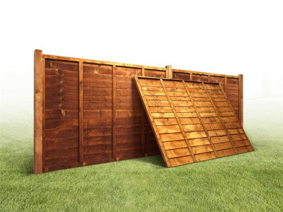eDecks Overlap Fence Panels (6ft x 5ft) 83kg - Pack of 5