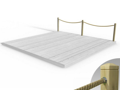 eDecks Rope Handrail Decking Kit 5100mm (One Side) - Black Rope (Hook ...