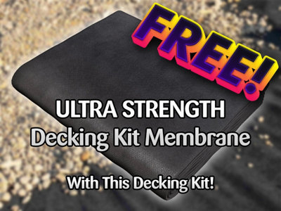 eDecks Standard Decking Kit Pressure Treated Timber With Pergola (4.8m ...