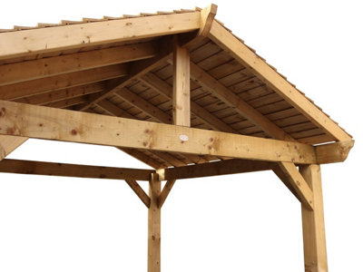 eDecks The Cotswold Heavy Duty Timber Garden Gazebo (2700mm x 2700mm ...