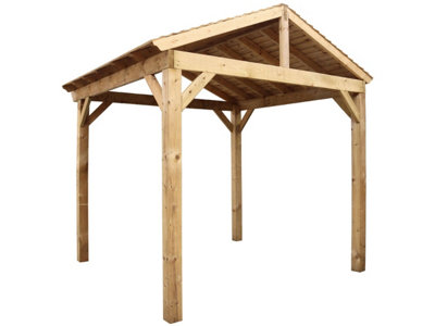 eDecks The Cotswold Heavy Duty Timber Garden Gazebo (2700mm x 2700mm ...