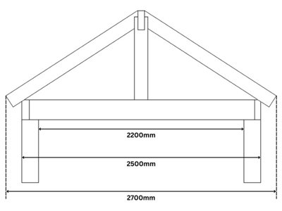 eDecks The Cotswold Heavy Duty Timber Garden Gazebo (2700mm x 2700mm ...