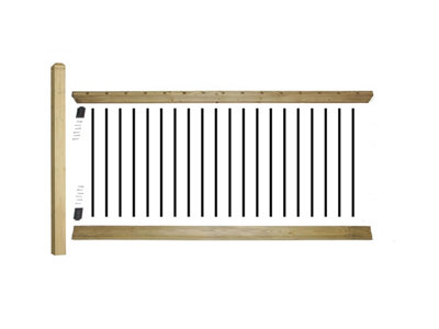 eDecks Traditional Decking Balustrade Extension Kit - 2400mm Span ...