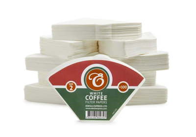 Edesia Espress 1000 Size 2 White Unbleached Coffee Filter Paper Cones
