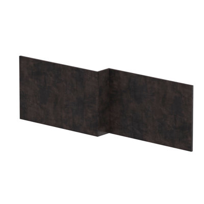 Edge/Power L Shape Square Front Bath Panel, 1700mm - Textured Matt ...