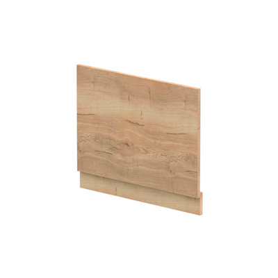 Edge/Power Straight End Bath Panel & Plinth, 700mm - Textured Woodgrain ...