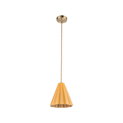 Edit Iris Ceramic Ceiling Pendant Light Ochre Yellow