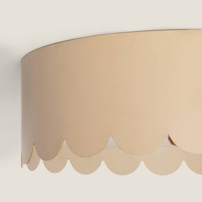 Edit Penelope Scalloped Flush Ceiling Light Beige