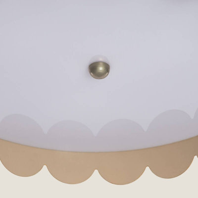 Edit Penelope Scalloped Flush Ceiling Light Beige