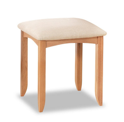 Edward Hopper Oak Dressing Table Upholstered Stool