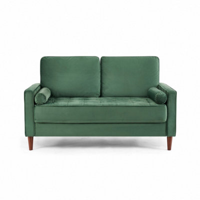 Edward Velvet Sofa 2 Seater Luxury Velvet Sofa Couch Settee Bolster ...