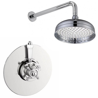 Edwardian Traditional Dual Concealed Thermostatic Shower + Wall Mounted ...