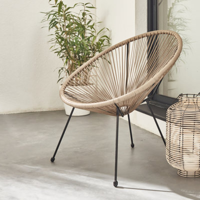Egg designer string chair - PVC designer string chair - Acapulco - Natural