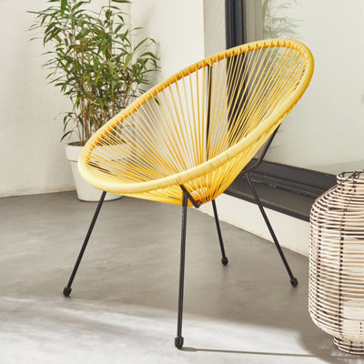 Egg designer string chair PVC designer string chair Acapulco Yellow