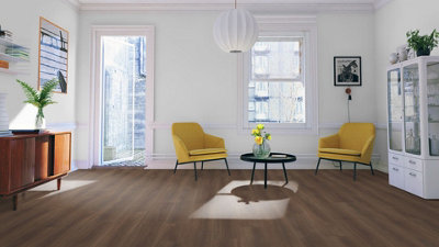 EGGER PRO Classic 8mm Dark Bedollo Walnut EPL175 Laminate Flooring 1.99m² Pack | DIY at B&Q