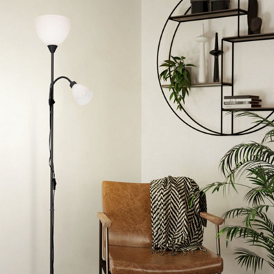 EGLO Basic Montanini-E Modern Eco-Friendly Black Steel Floor Lamp