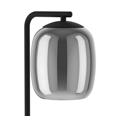 EGLO Ciampino Black Steel & Glass Modern LED Table Lamp