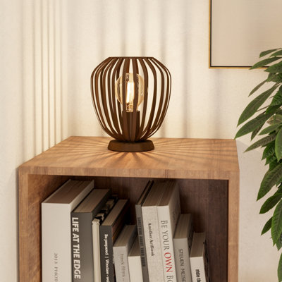 EGLO Espinal Brown Steel Contemporary Table Lamp