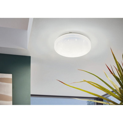 EGLO Frania-S Round White Metal And Plastic With Crystal Effect ...