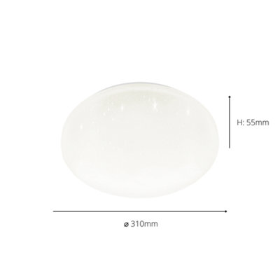 EGLO Frania-S White Plastic Ceiling Light