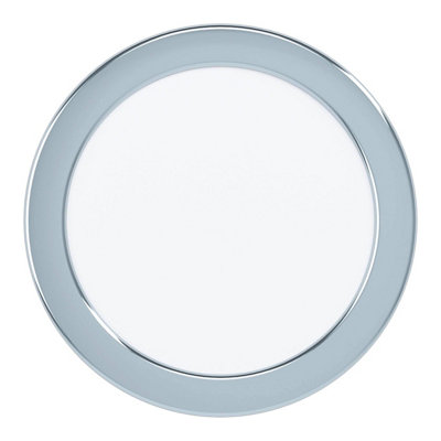 EGLO Fueva 5 Chrome Steel Recessed LED Ceiling Light - (IP44) Neutral ...