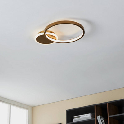EGLO Gafares LED Gold/White Flush Ceiling Light